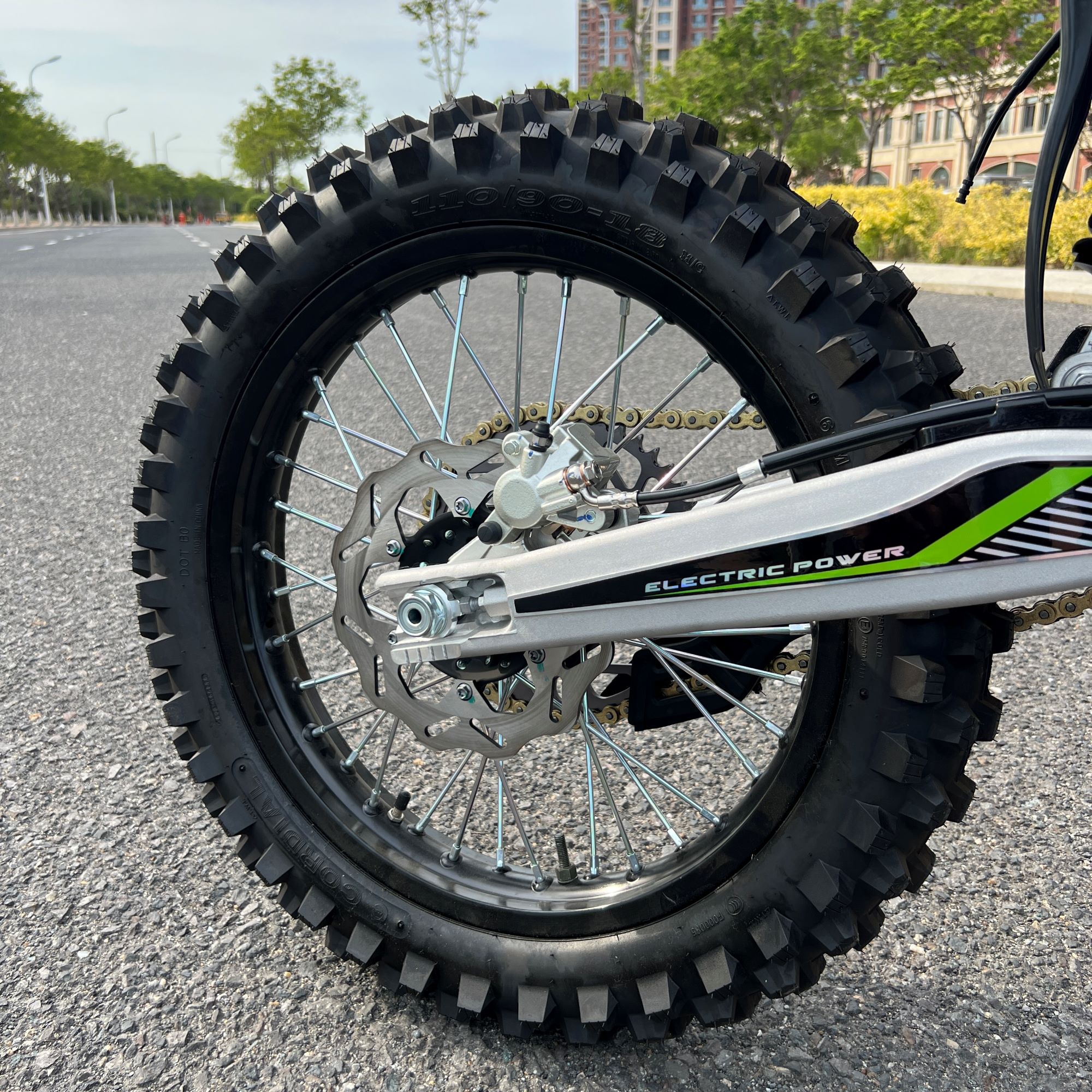 EM3000 12KW 72V 60Ah Adult Electric Dirt Bike Motocross Black Green ...